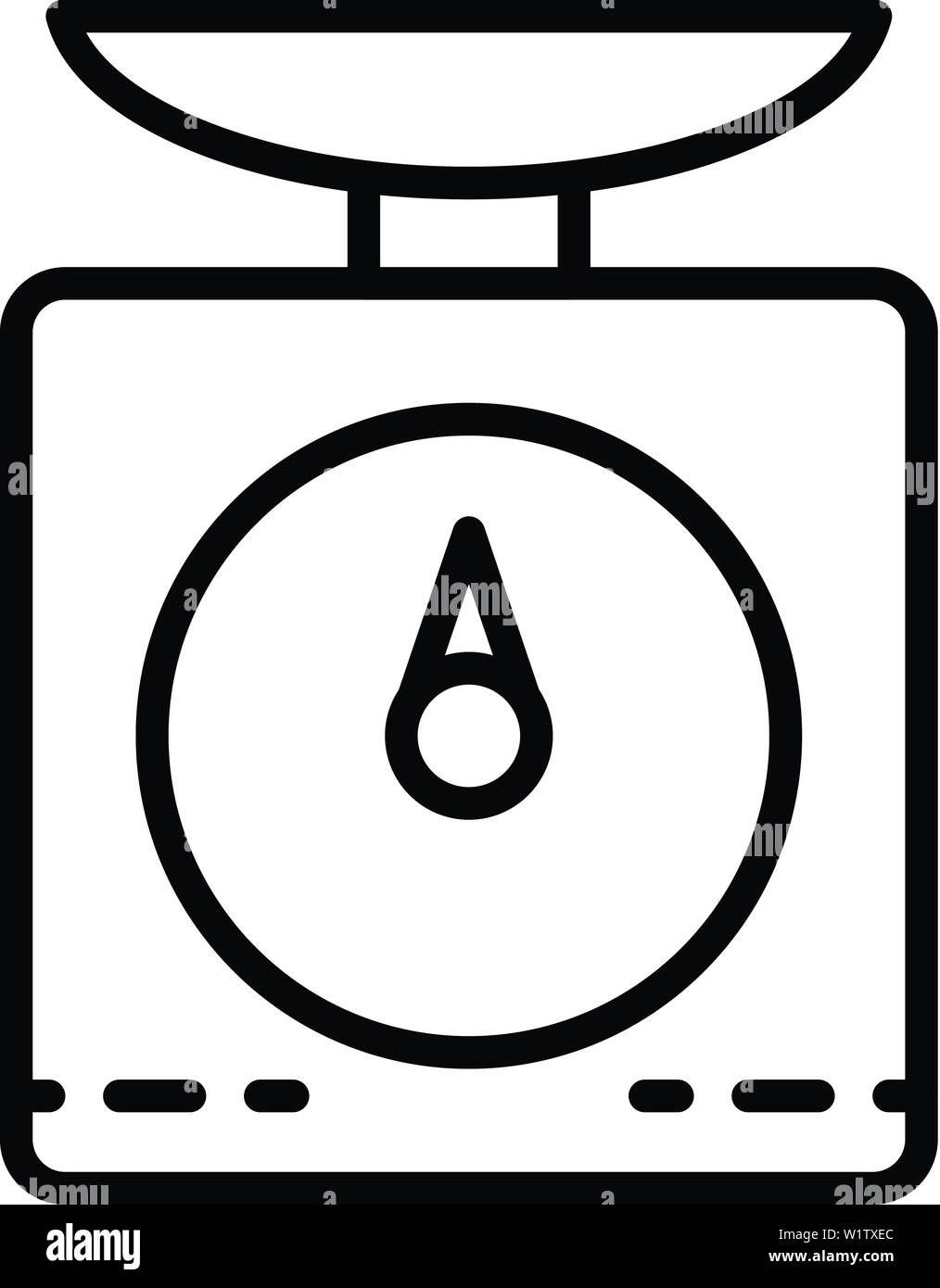 Scales single line illustration Cut Out Stock Images & Pictures - Alamy