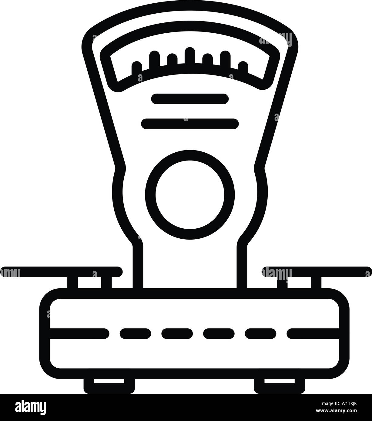 Retro market scales icon, outline style Stock Vector Image & Art - Alamy