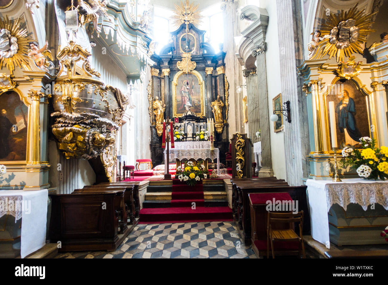 Inside The Church of St Andrew, Krakow, Poland, Europe Stock Photo - Alamy