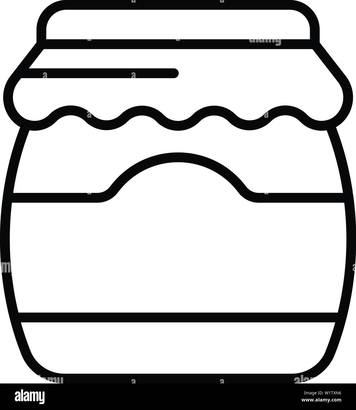 Tasty jam jar icon, outline style Stock Vector Image & Art - Alamy