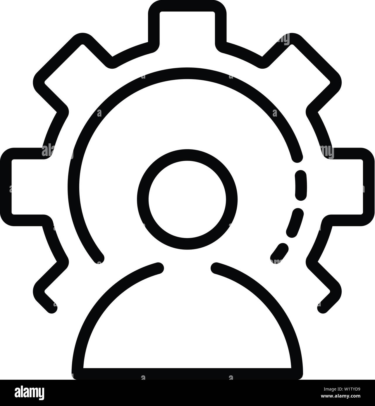 Logic man icon, outline style Stock Vector Image & Art - Alamy
