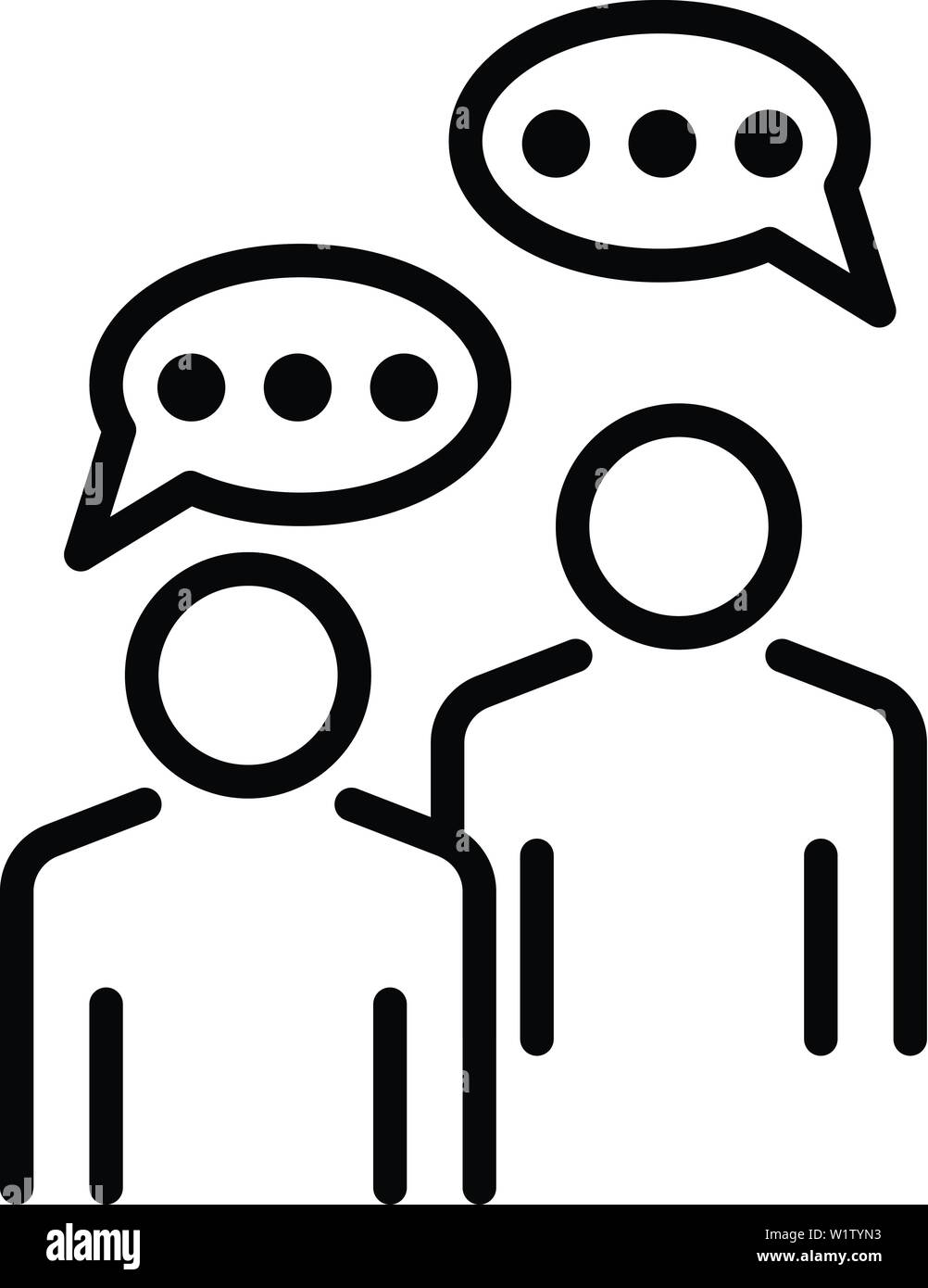 People talking icon, outline style Stock Vector Image & Art - Alamy
