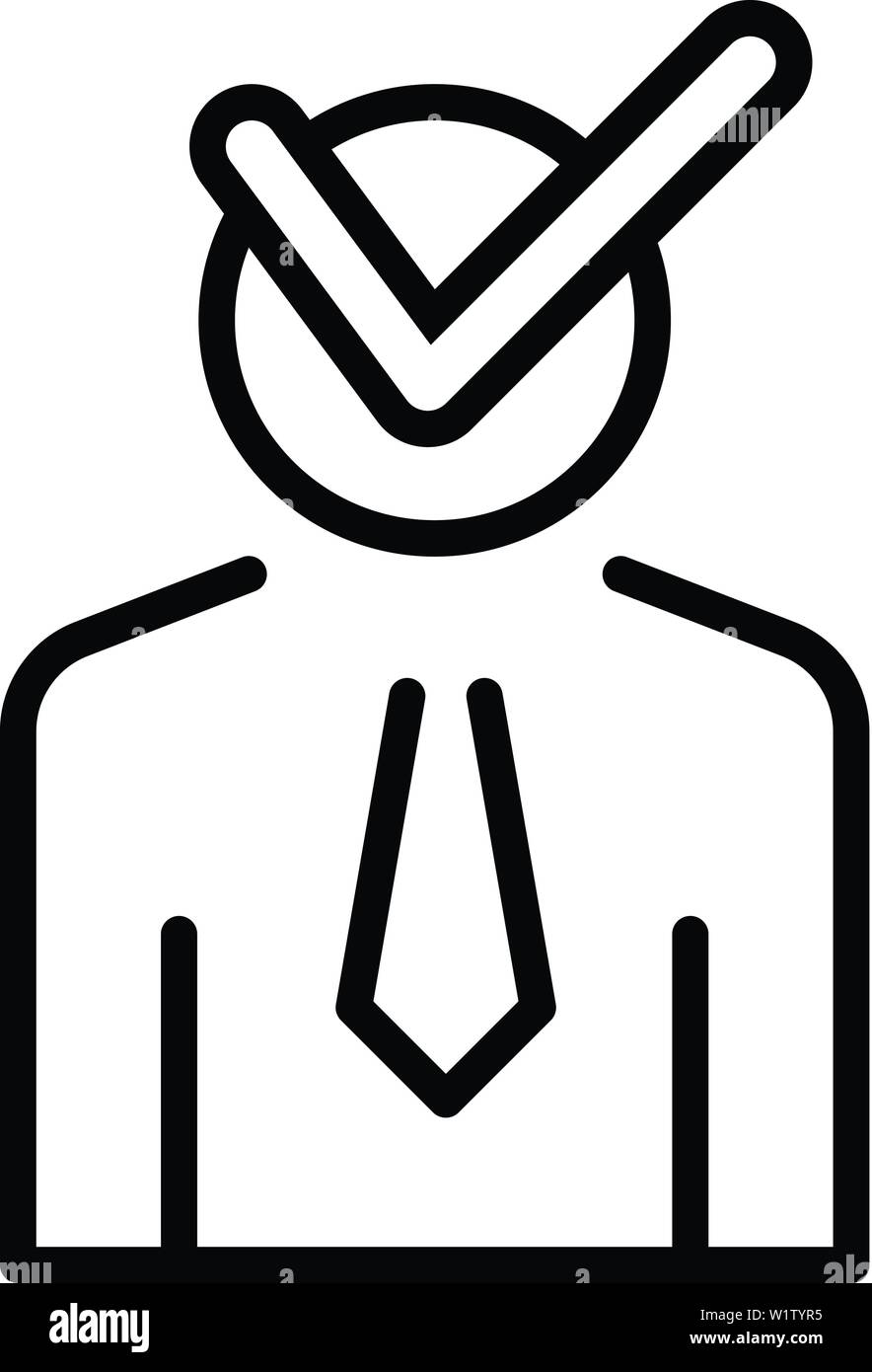 Check man lecture icon, outline style Stock Vector Image & Art - Alamy