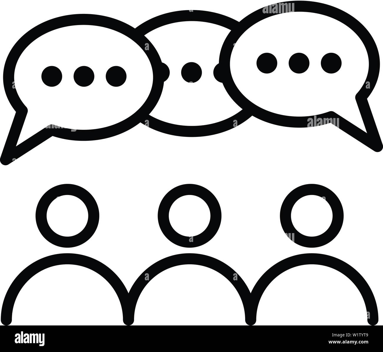 People group discussion icon, outline style Stock Vector Image & Art ... People group discussion icon, outline style Stock Vector Image & Art ...