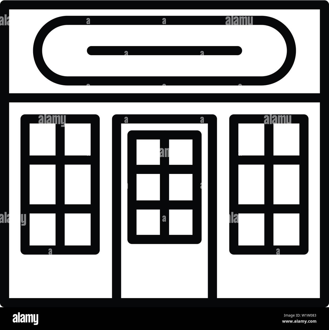 Storefront icon, outline style Stock Vector Image & Art - Alamy