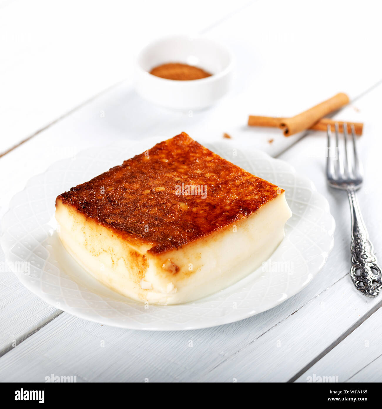 Turkish Traditional Desert Kazandibi. Milk Pudding Stock Photo - Alamy