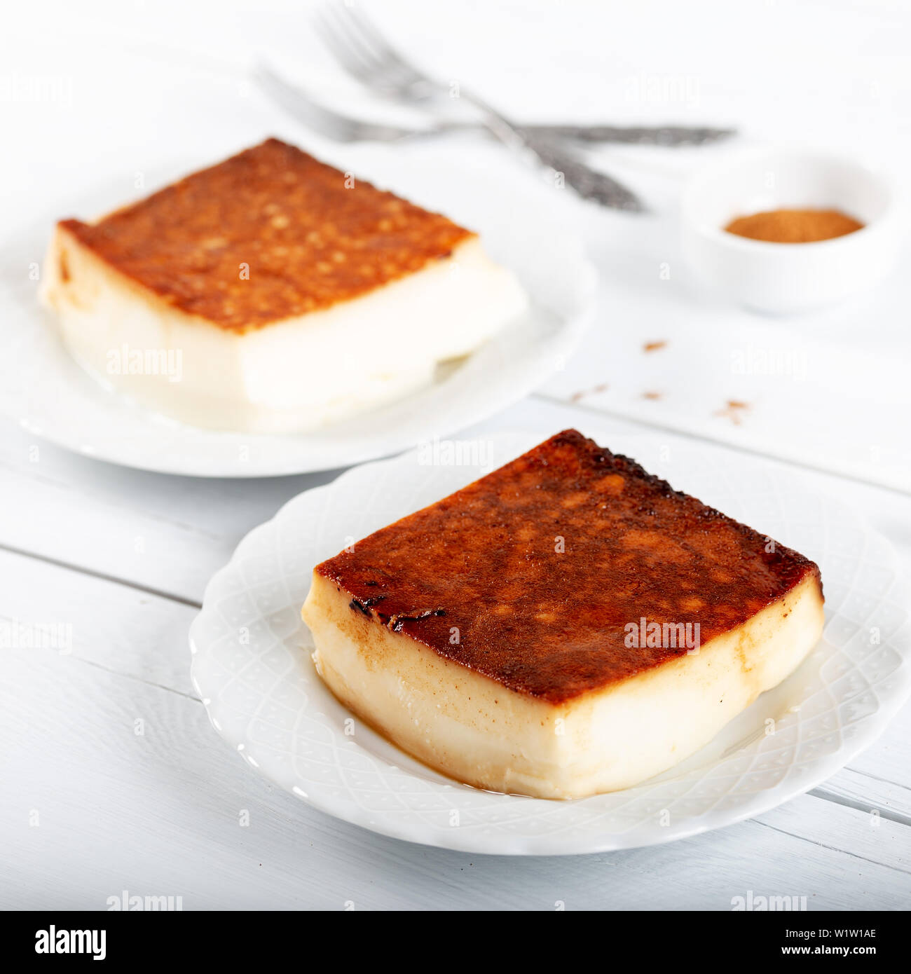 Turkish Traditional Desert Kazandibi. Milk Pudding Stock Photo - Alamy