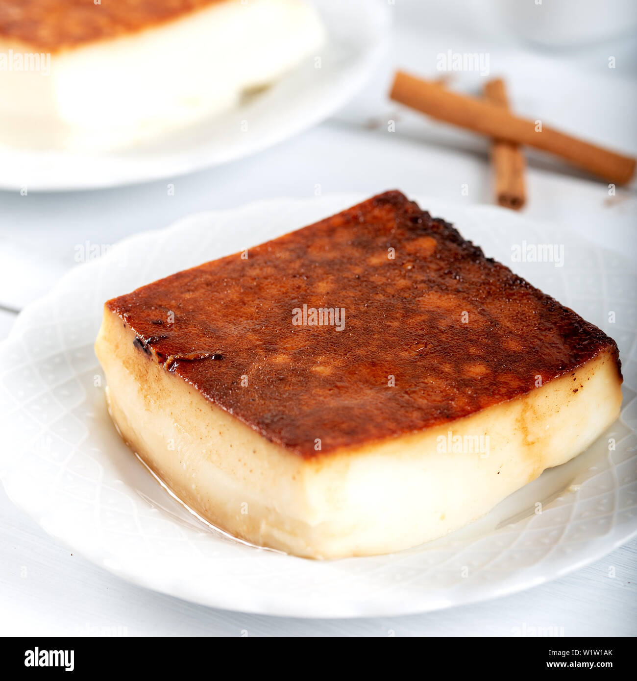 Turkish Traditional Desert Kazandibi. Milk Pudding Stock Photo - Alamy