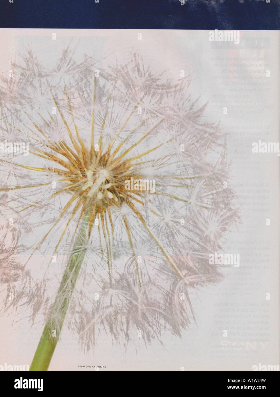 poster advertising Delta Air Lines in paper magazine from 1997 year ...