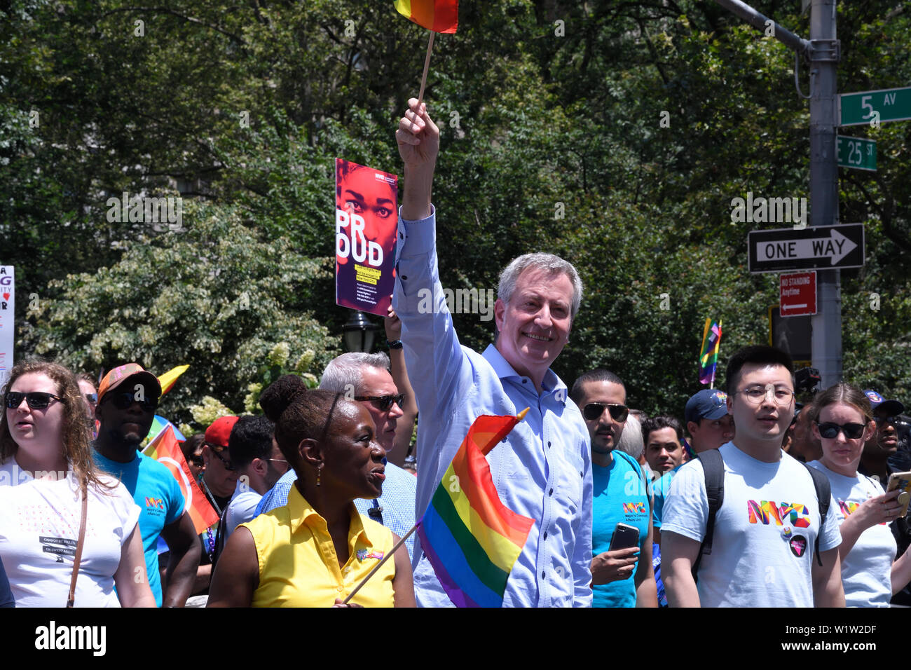 NEW YORK, NY - JUNE 30: Mayor Bill De Blasio and Chirlane McCray attend ...