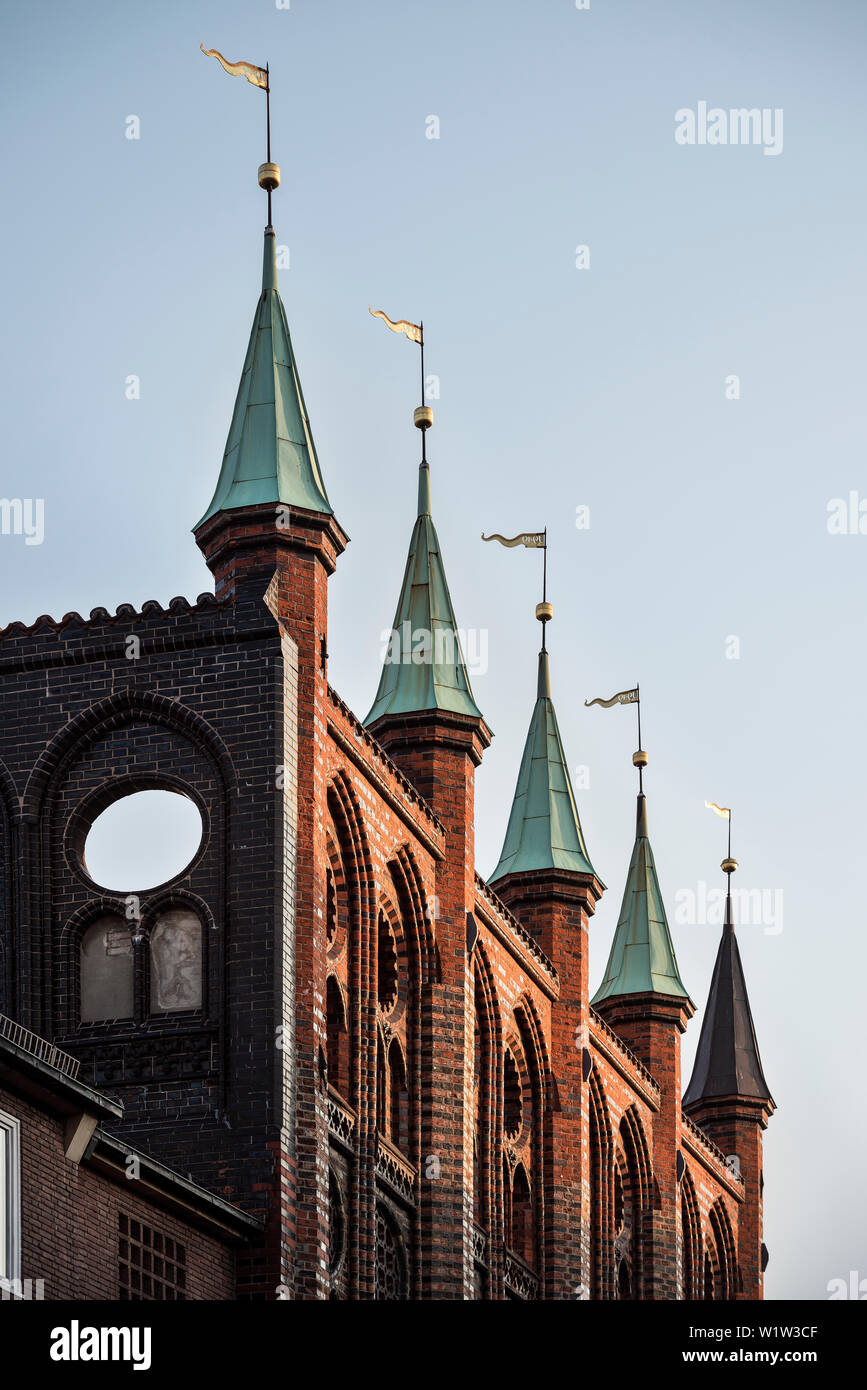 UNESCO World Heritage Hanseatic Town Luebeck, detail of Gothic ...