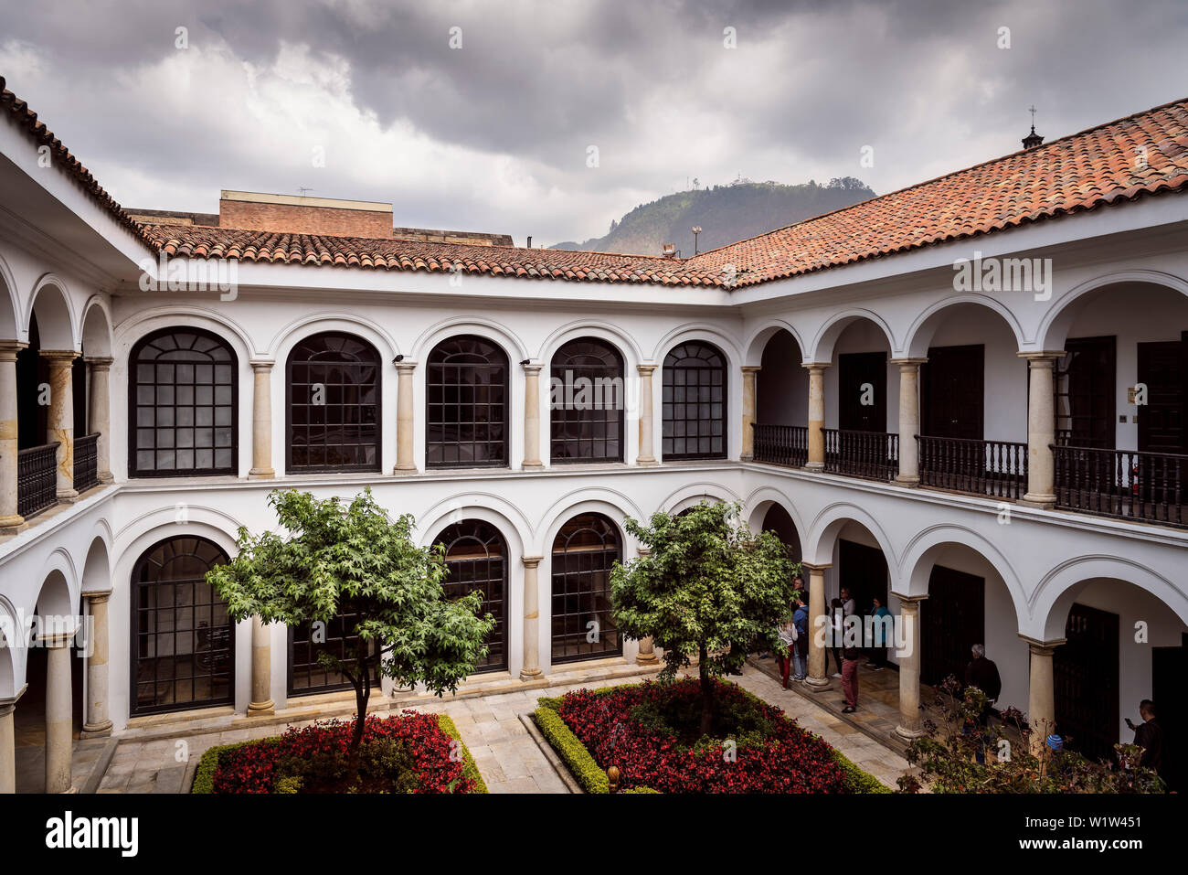 courtyard at Botero Museum (Museo Botero), capital Bogota, Departmento ...