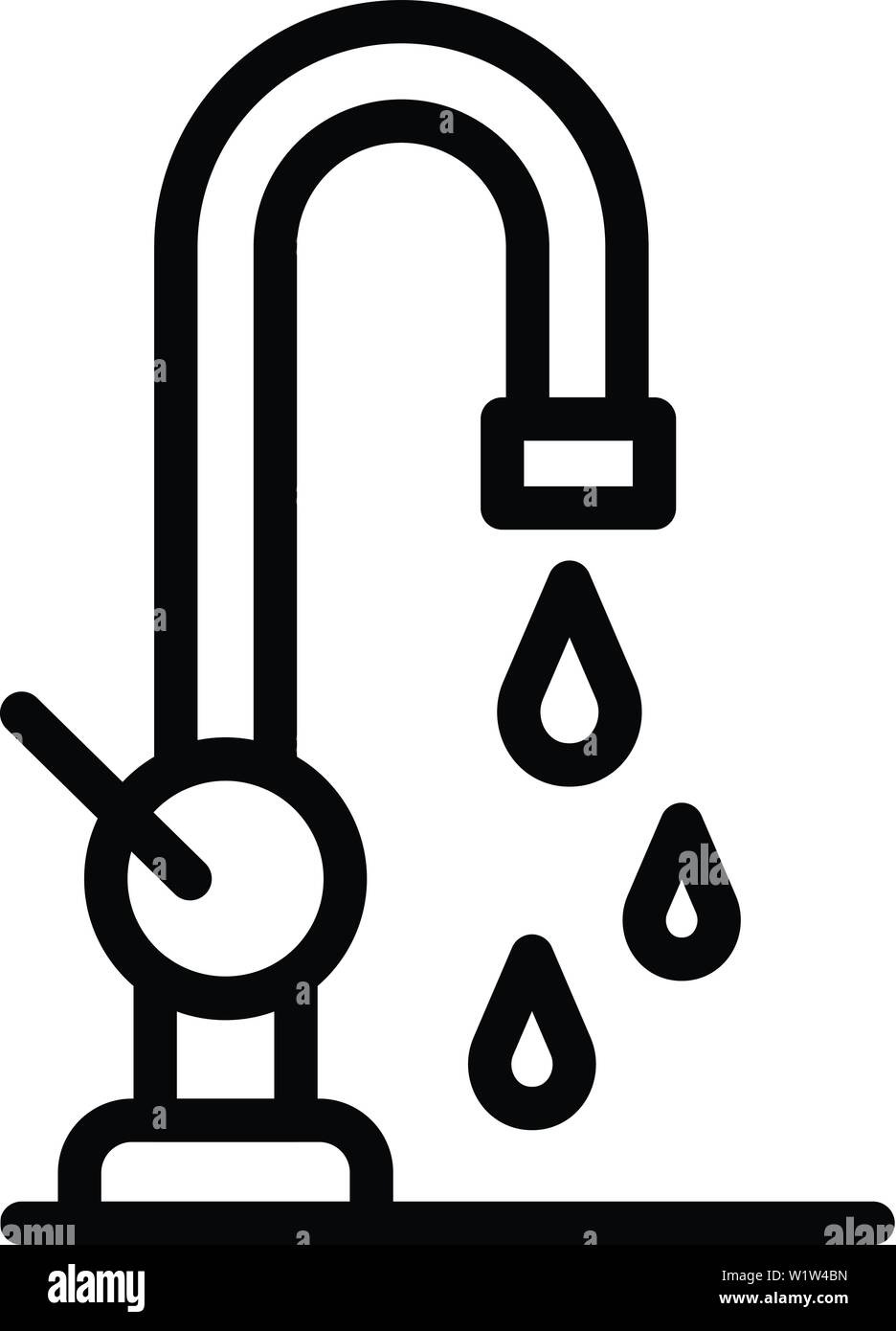 Kitchen faucet icon, outline style Stock Vector Image & Art - Alamy