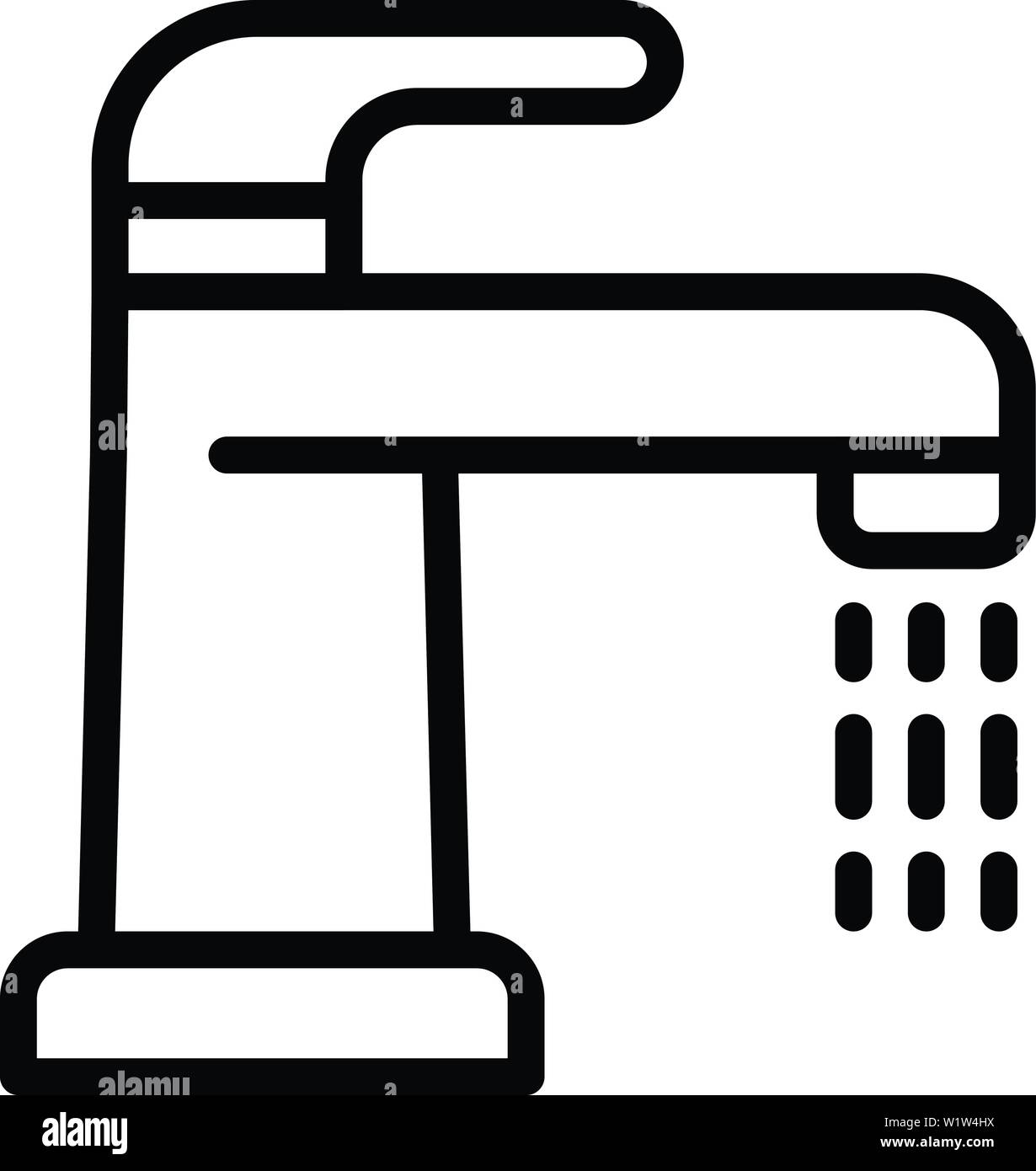 Open water tap icon, outline style Stock Vector Image & Art - Alamy