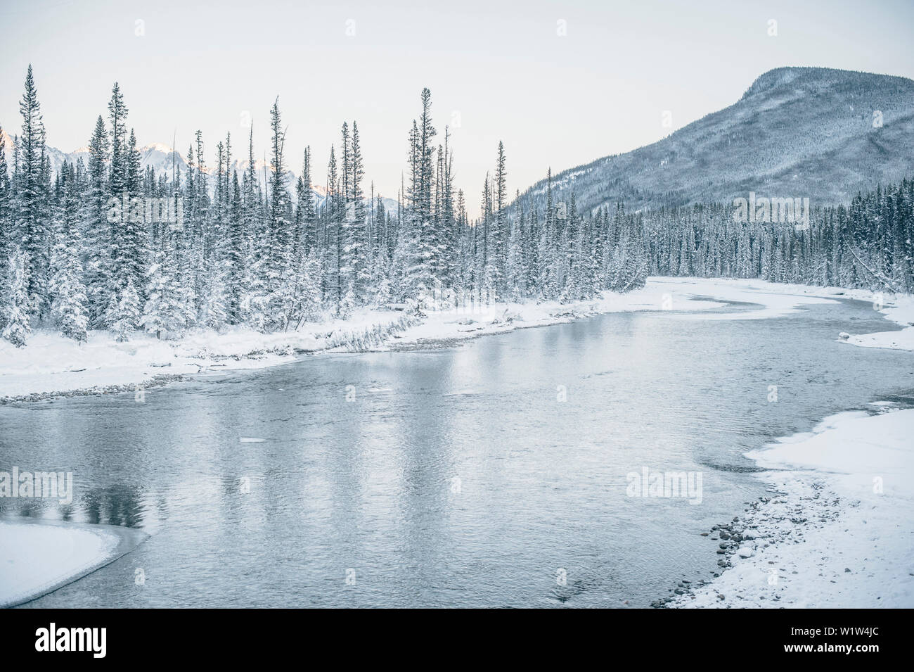 Bridge over Bow River, castle junction, Banff Town, Bow Valley, Banff ...