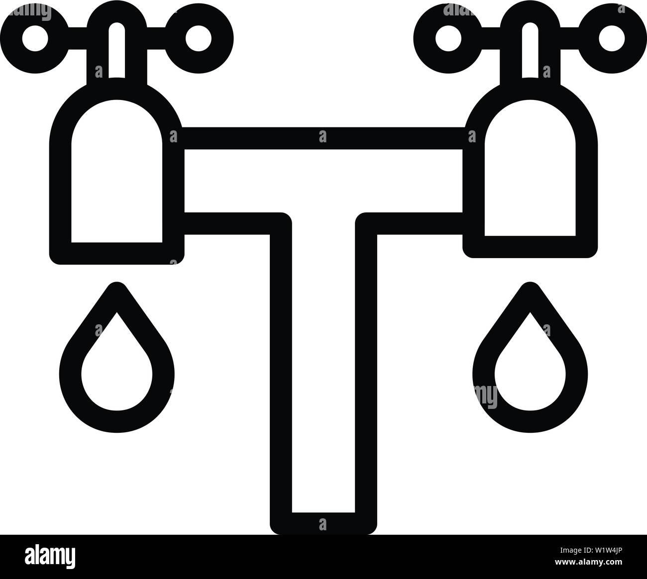 Double water tap icon, outline style Stock Vector Image & Art - Alamy Double water tap icon, outline style Stock Vector Image & Art - Alamy