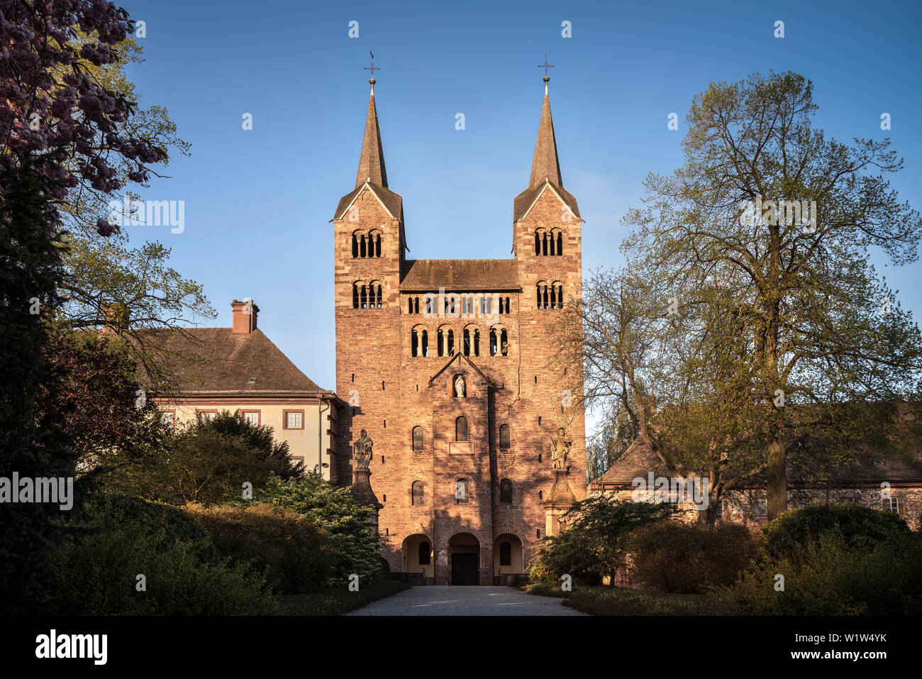 UNESCO World Heritage Corvey Castle and Westwerk in Hoexter, entrance ...