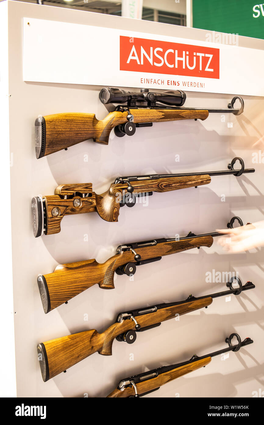 Poznan, Poland, Feb 02, 2019: J. G. Anschutz rifles, Anschutz makes ...