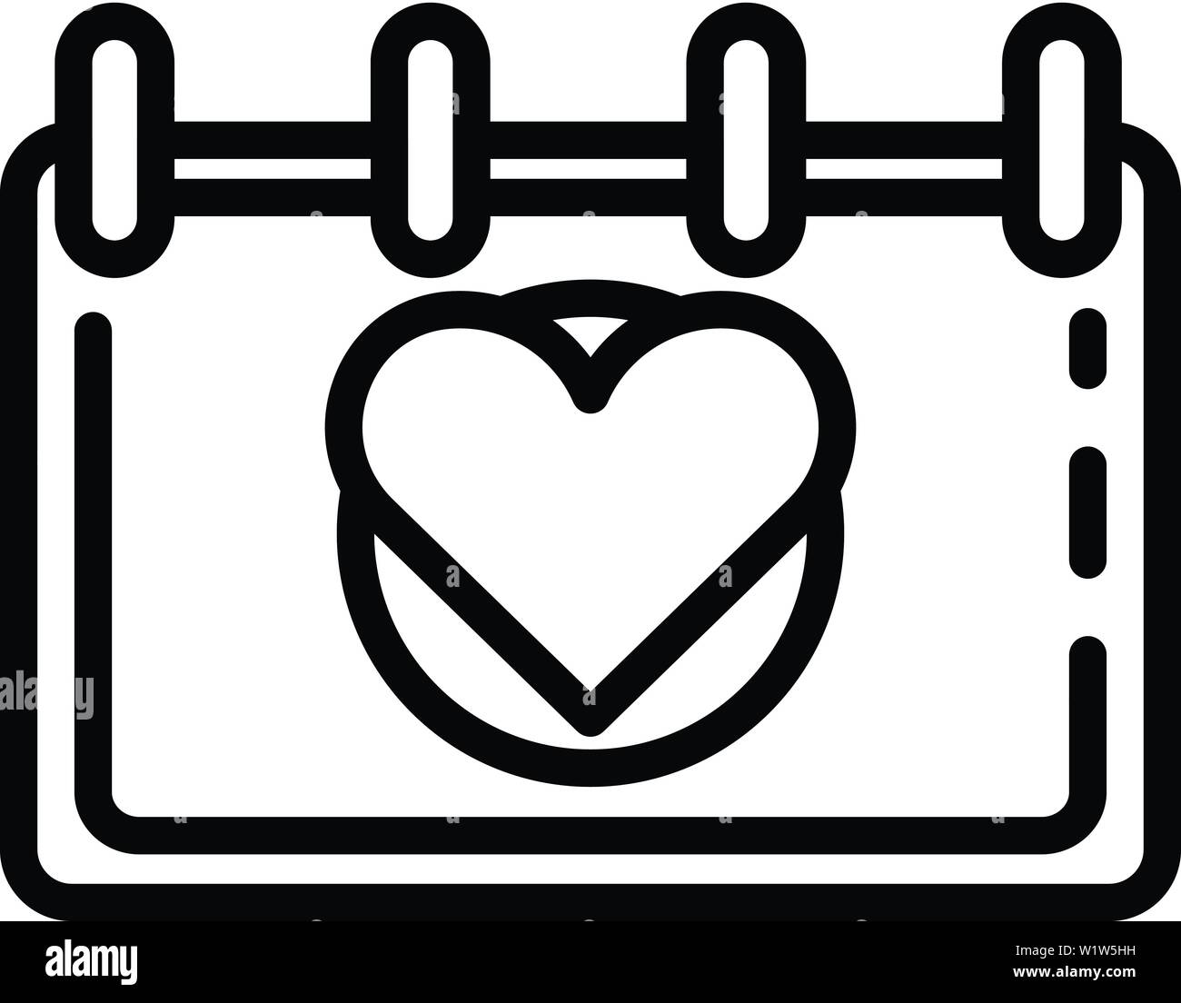 Wedding calendar date icon, outline style Stock Vector Image & Art - Alamy