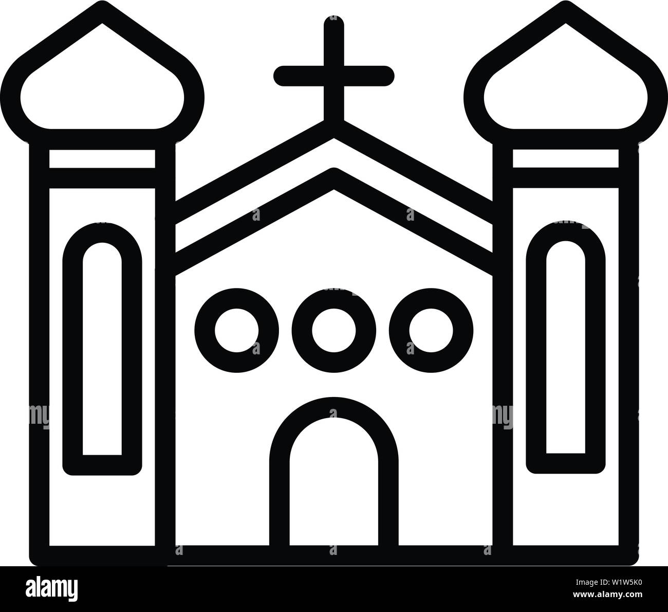 Christian church icon, outline style Stock Vector Image & Art - Alamy