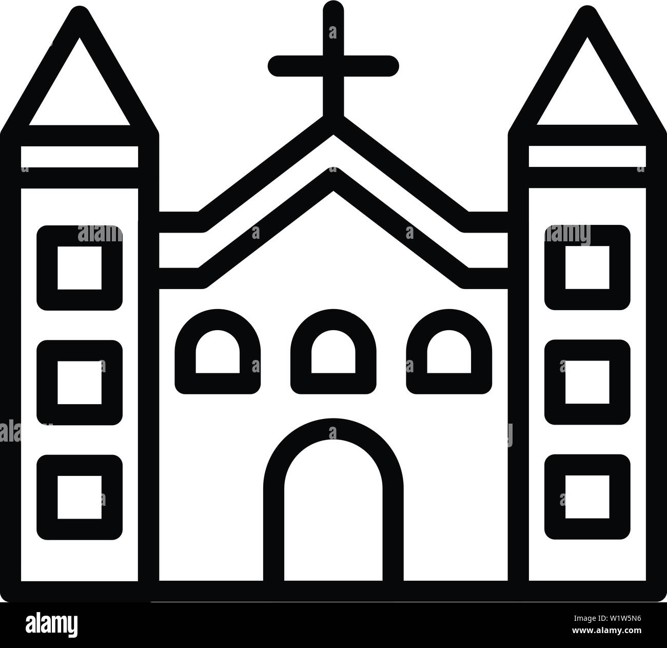 Catholic church icon, outline style Stock Vector Image & Art - Alamy