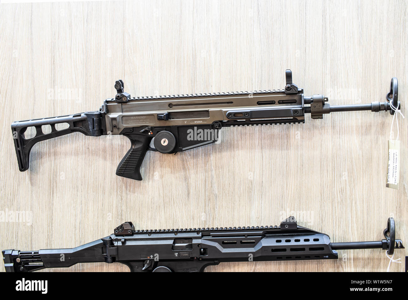 Poznan, Poland, Feb 2019 CZ CZUB Ceska Zbrojovka Scorpion, Bren, rifles ...