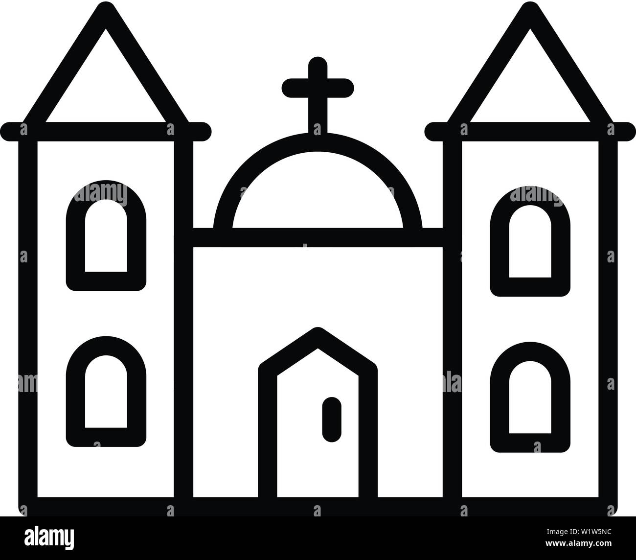 Church building icon, outline style Stock Vector Image & Art - Alamy