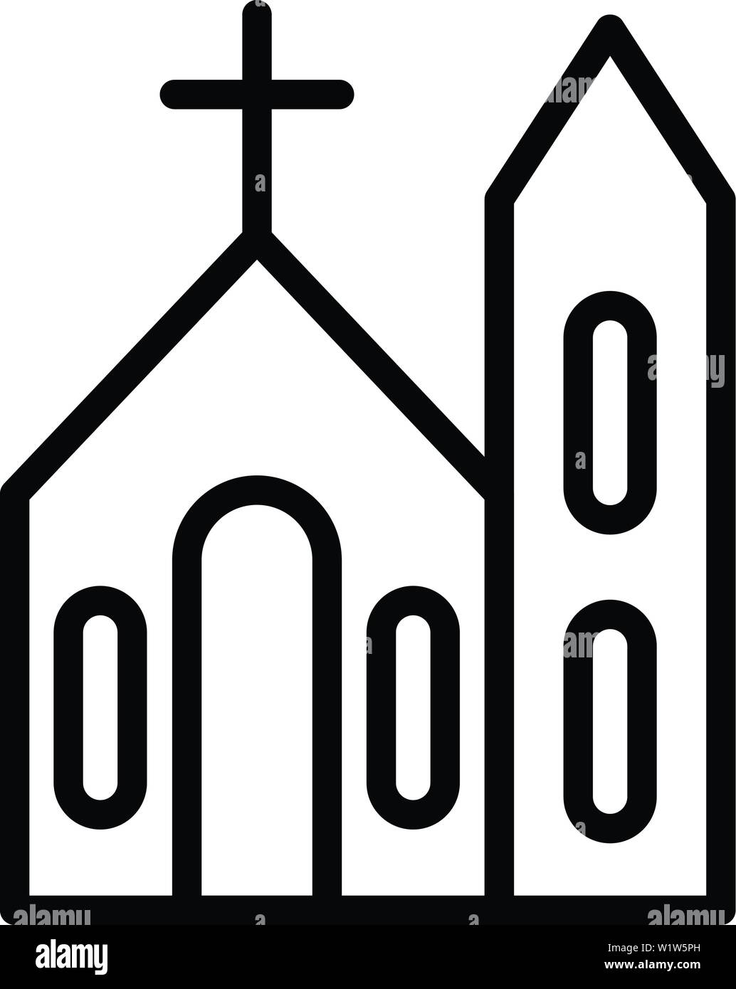 Church icon, outline style Stock Vector Image & Art - Alamy
