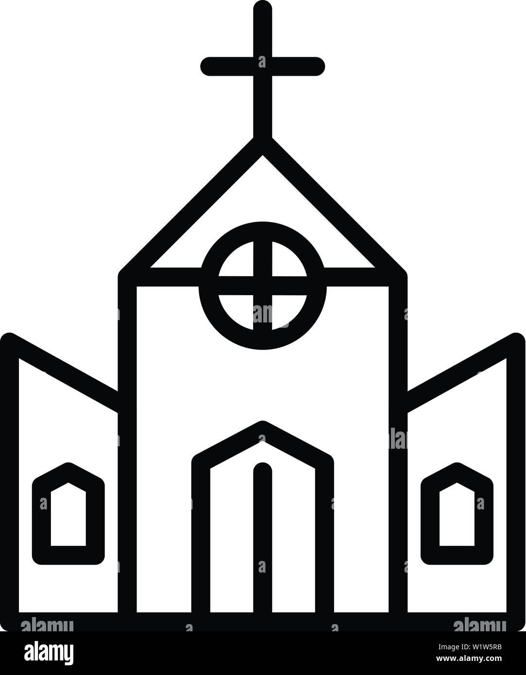 Old catholic church icon, outline style Stock Vector Image & Art - Alamy