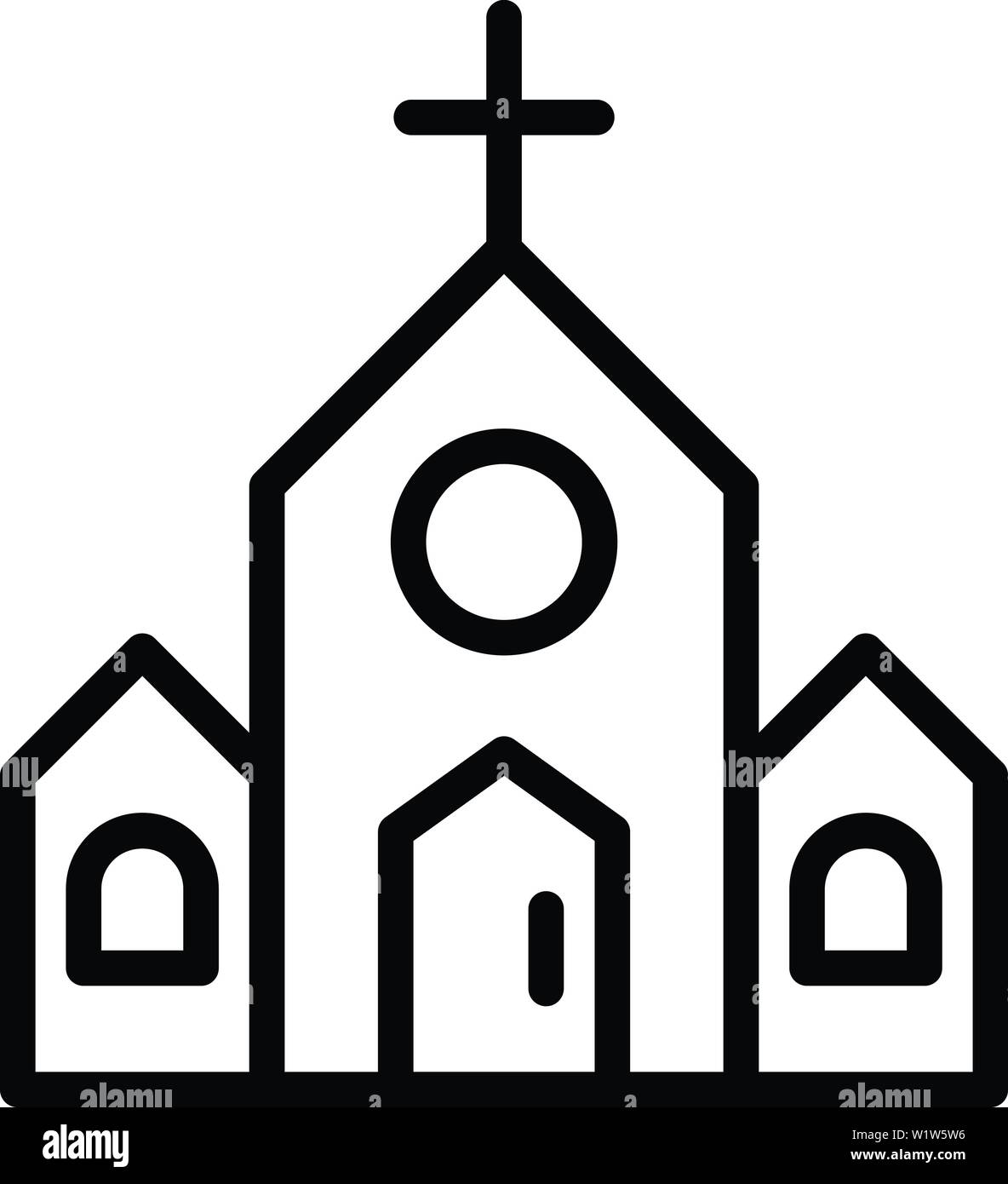 Cathedral church icon, outline style Stock Vector Image & Art - Alamy