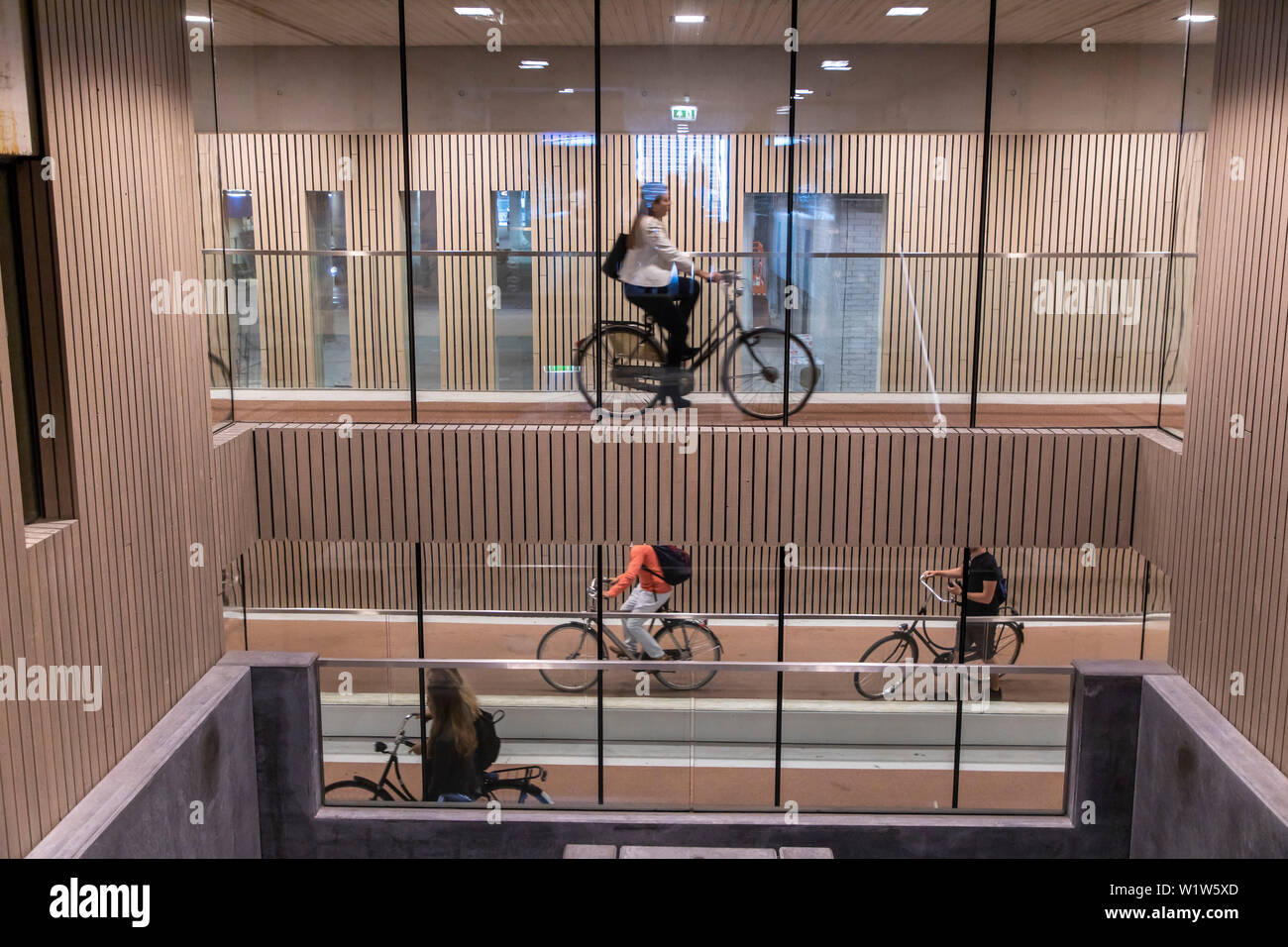 Bike parking garage in Utrecht, The Netherlands, with over 13,000 ...