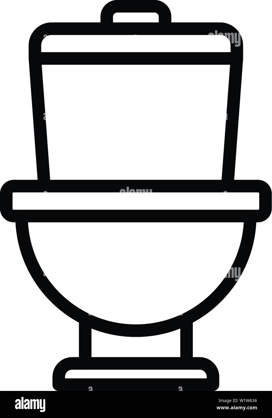 Ceramic toilet icon, outline style Stock Vector Image & Art - Alamy