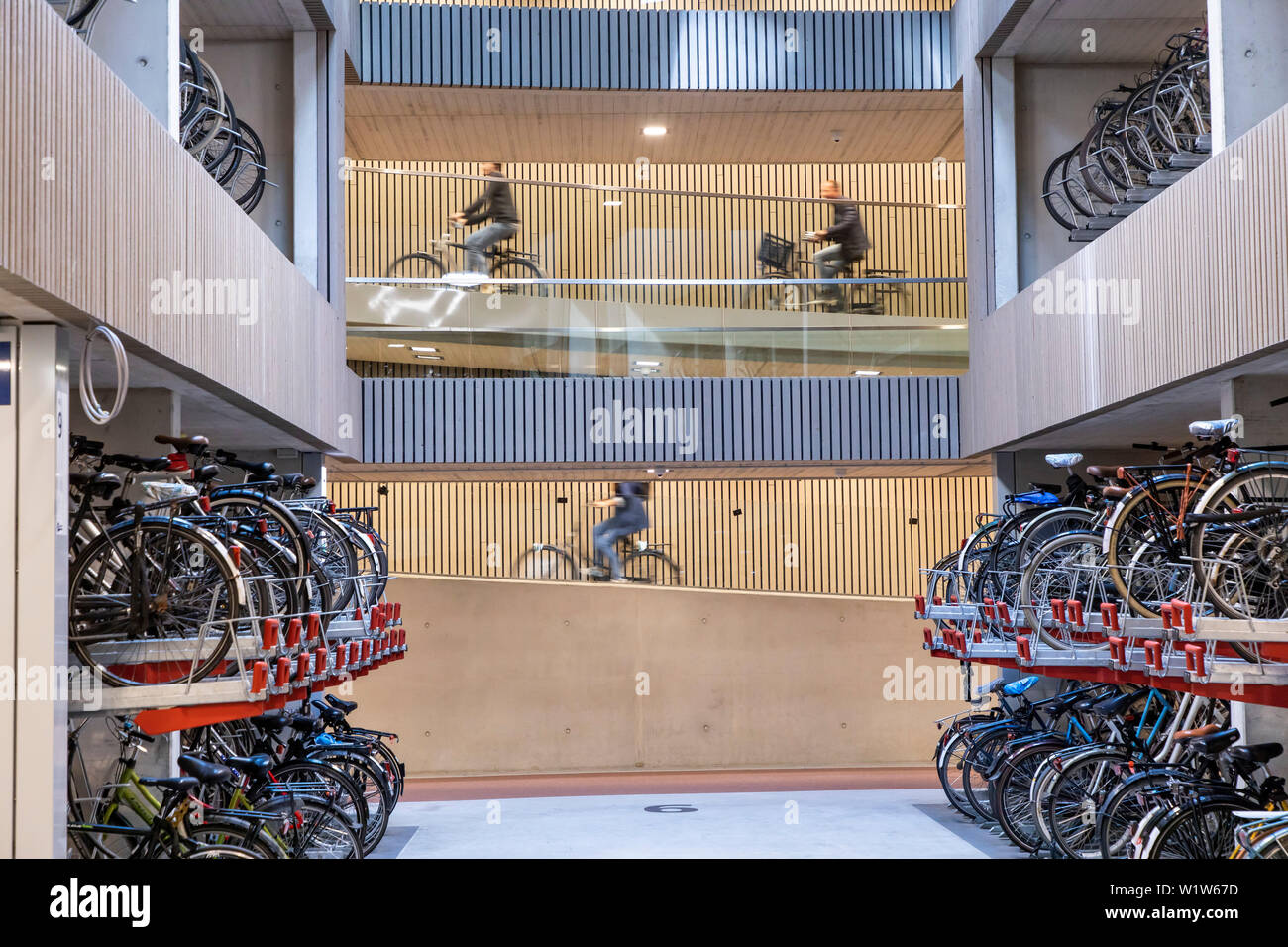 Bike parking garage in Utrecht, The Netherlands, with over 13,000 ...