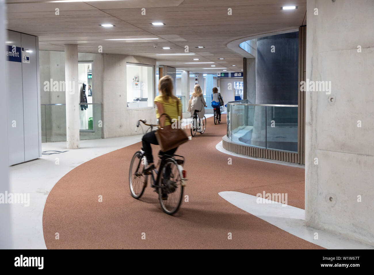 Bike parking garage in Utrecht, The Netherlands, with over 13,000 ...