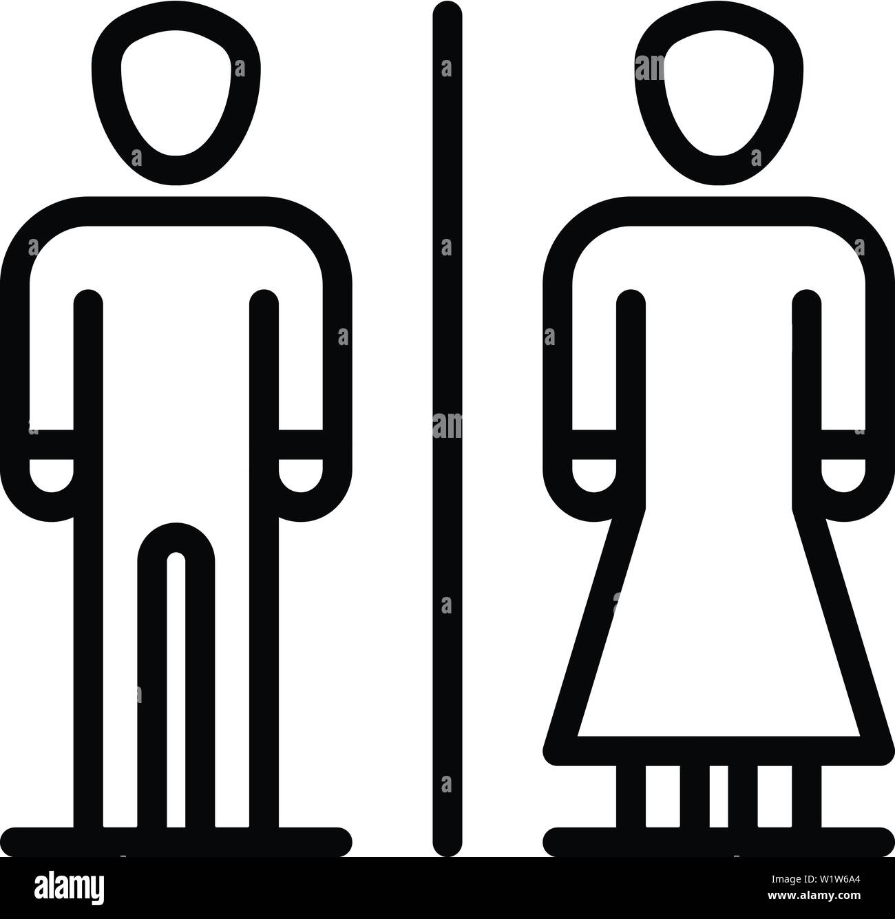 Men Bathroom Sign Outline