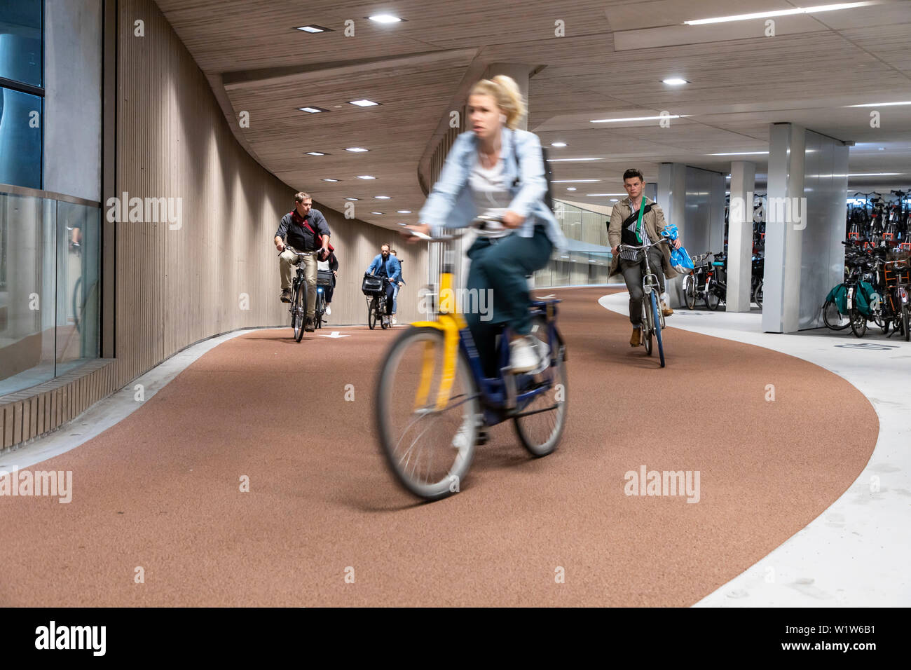 Bike parking garage in Utrecht, The Netherlands, with over 13,000 ...