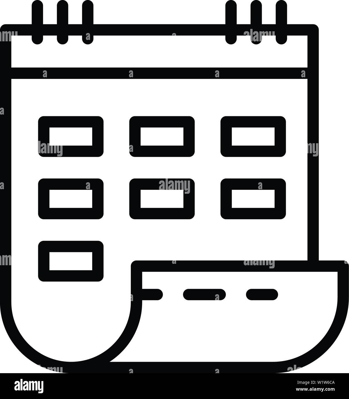 Wall calendar icon, outline style Stock Vector Image & Art - Alamy