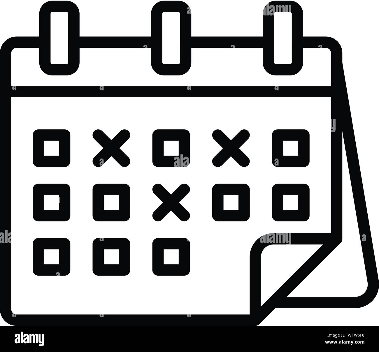 Marked calendar dates icon, outline style Stock Vector Image & Art - Alamy