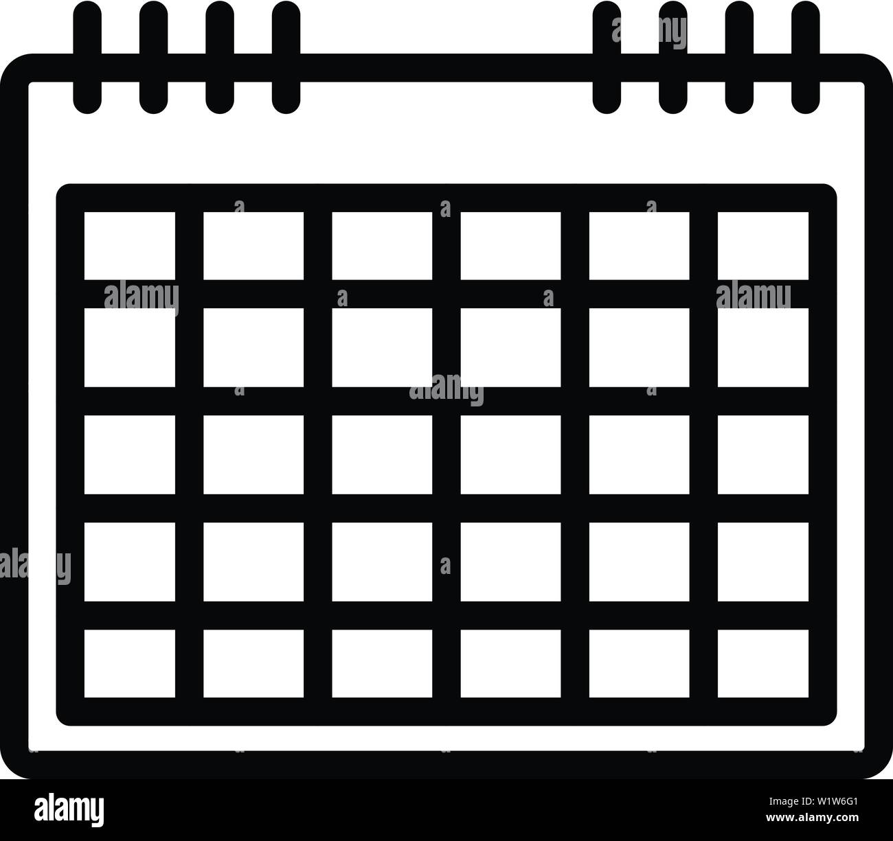 August calendar icon Black and White Stock Photos & Images - Alamy