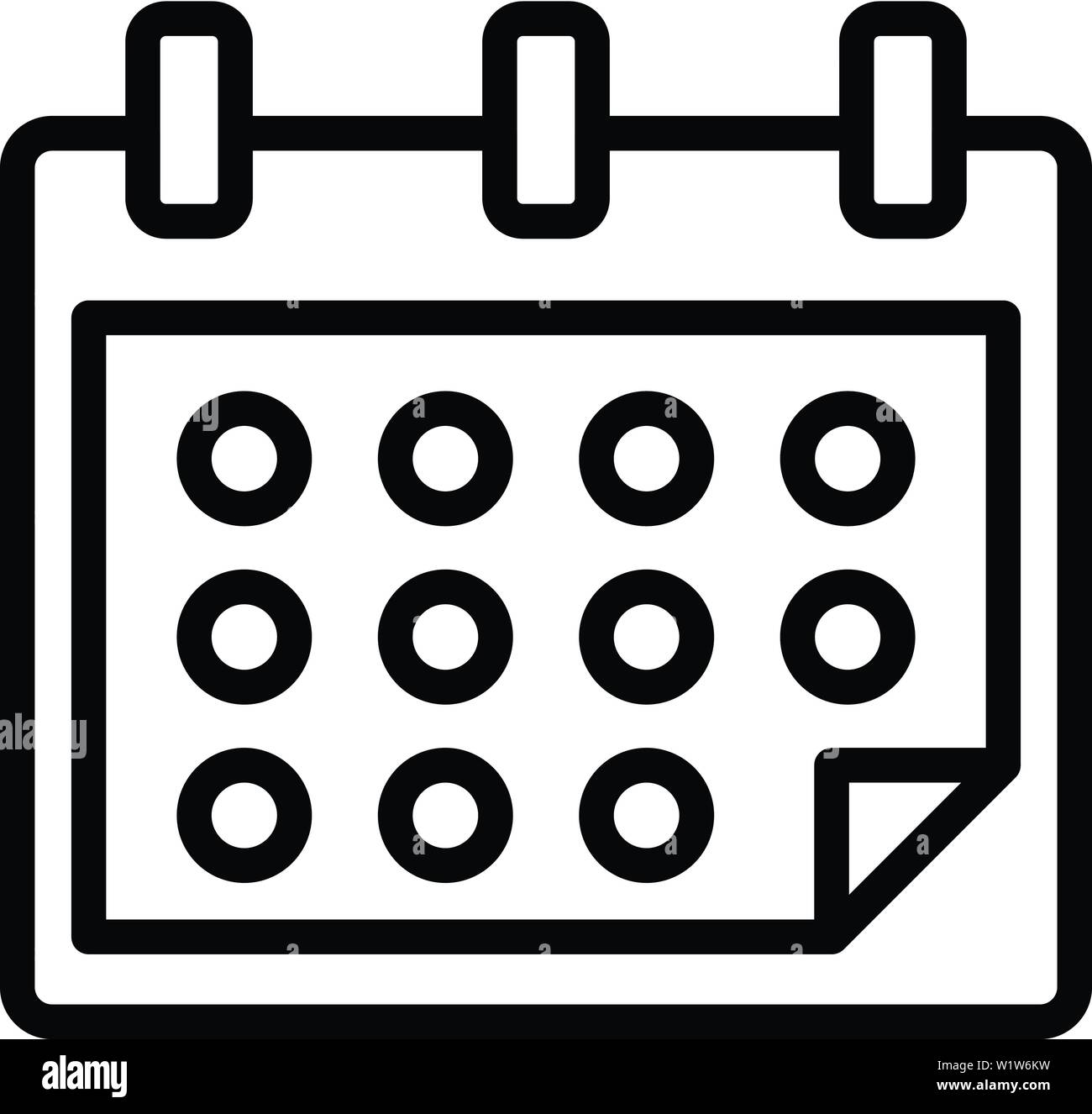 Business calendar icon, outline style Stock Vector Image & Art - Alamy