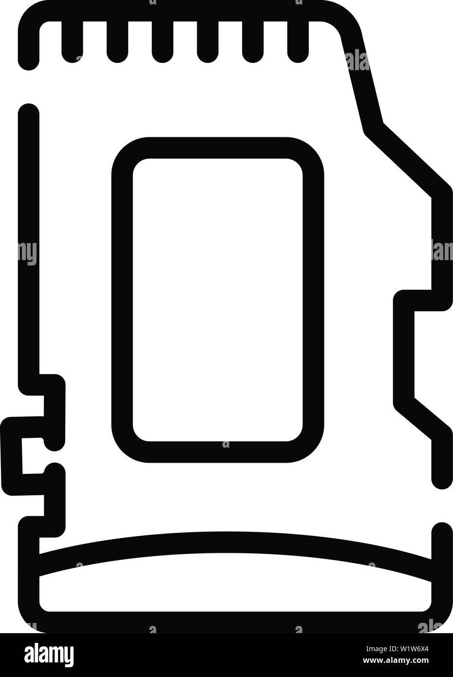 Micro SD card icon, outline style Stock Vector Image & Art - Alamy