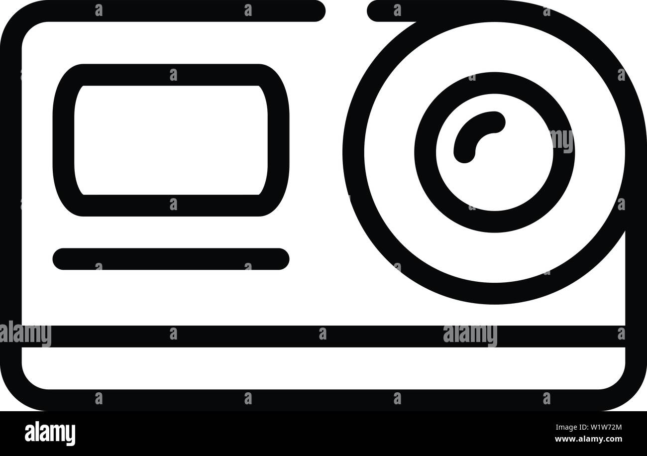 Action camera front view icon, outline style Stock Vector Image & Art ...