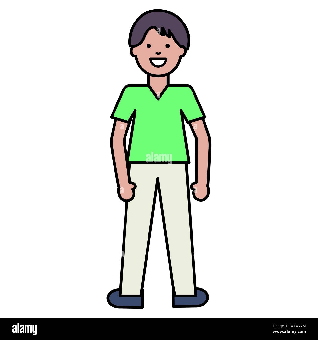 happy young man avatar character vector illustration design Stock ...