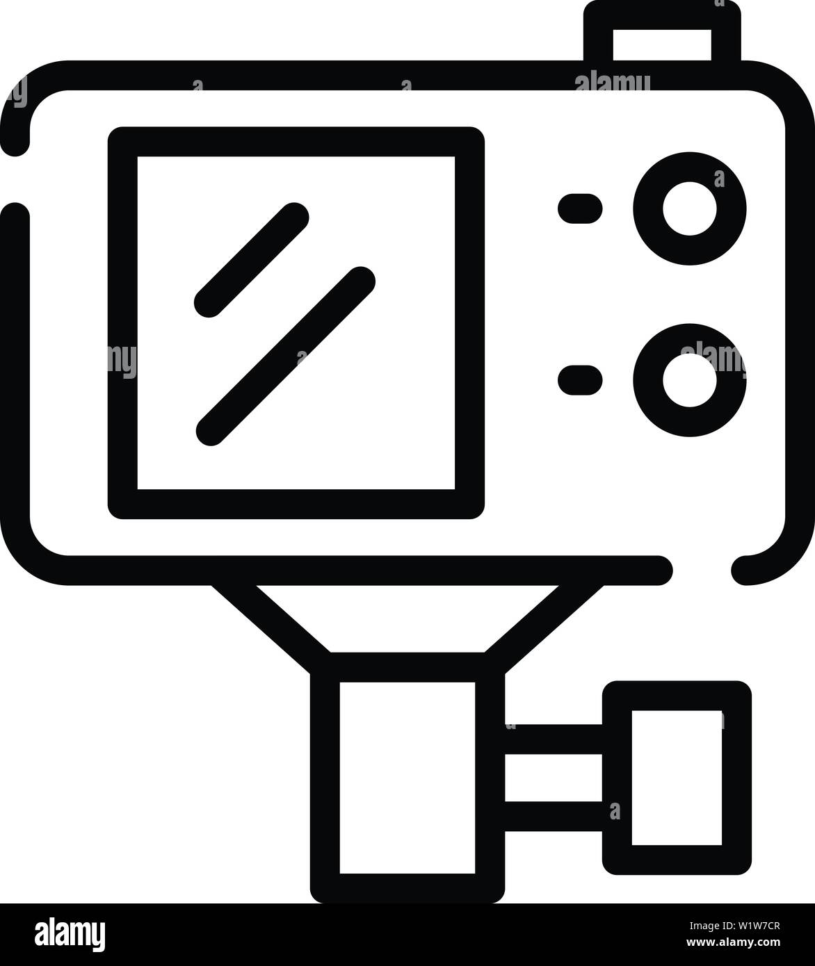 Action camera with mount icon, outline style Stock Vector Image & Art ...