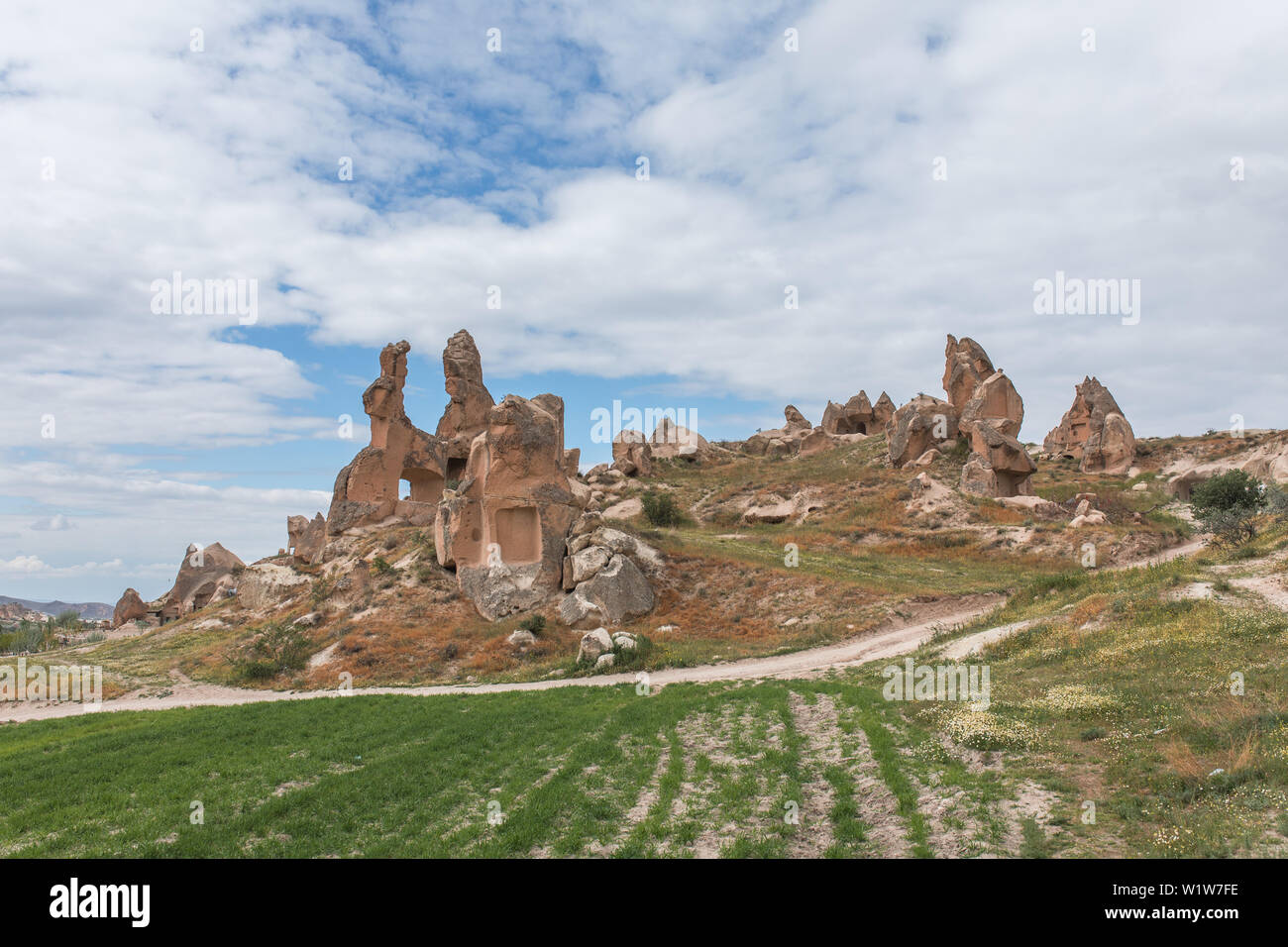 Fairy chimneys in Nevsehir, Goreme, Cappadocia Turkey Stock Photo - Alamy