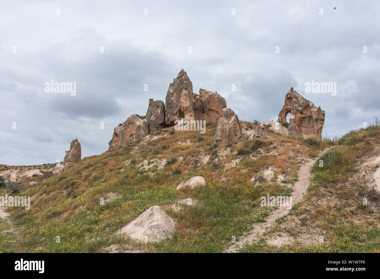 Fairy chimneys in Nevsehir, Goreme, Cappadocia Turkey Stock Photo - Alamy