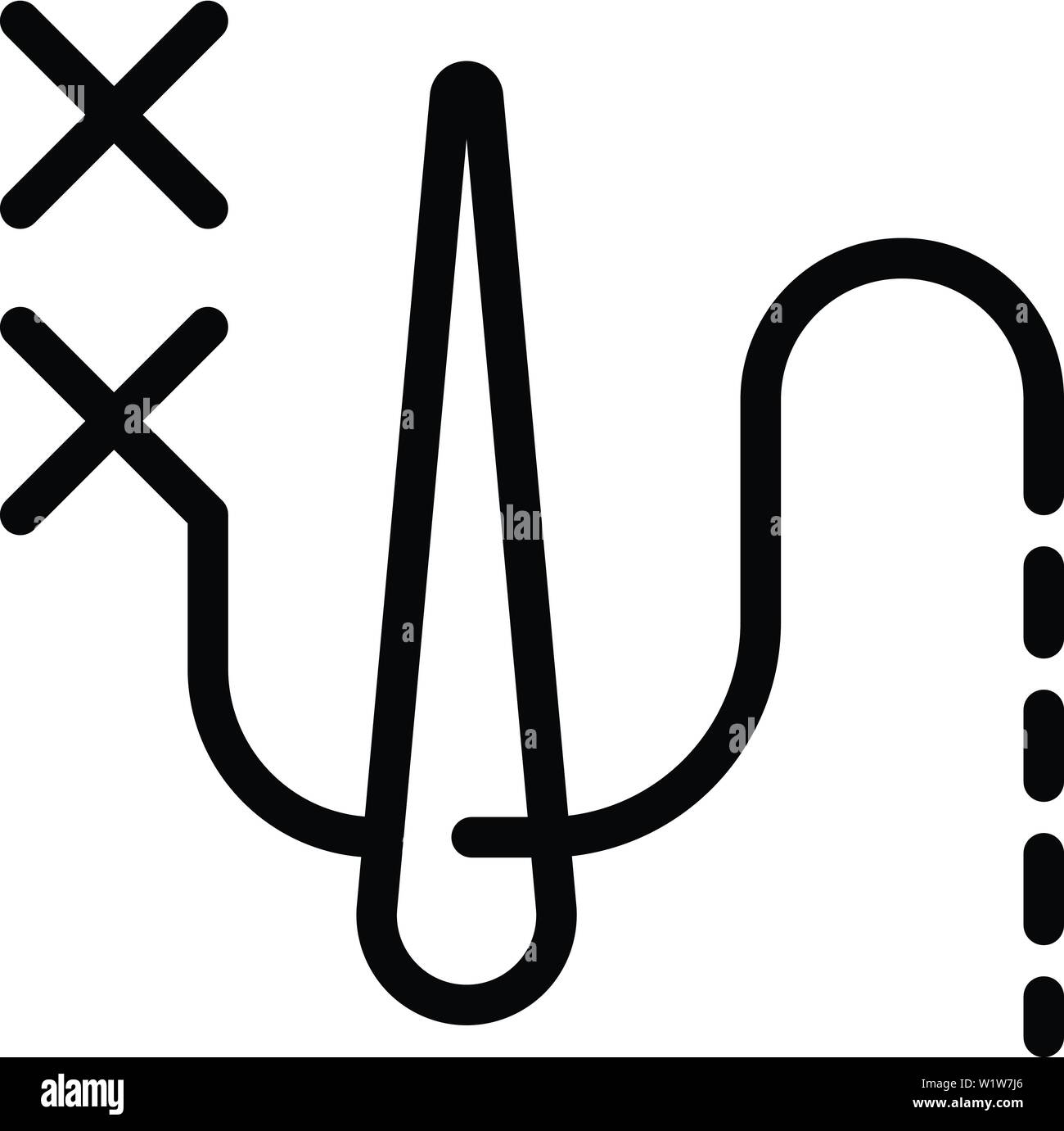 Cross stitch icon black Cut Out Stock Images & Pictures - Alamy