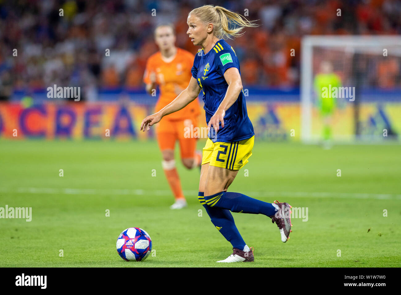 Lyon, France. 03rd July, 2019. Linda Sembrant from Sweden. Holland and ...