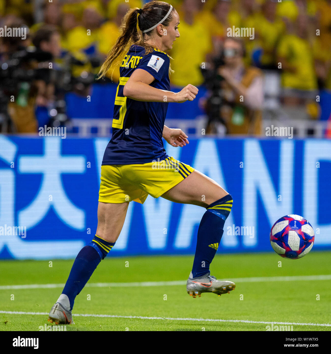 Lyon, France. 03rd July, 2019. Asllani of Sweden. Holland and Sweden ...