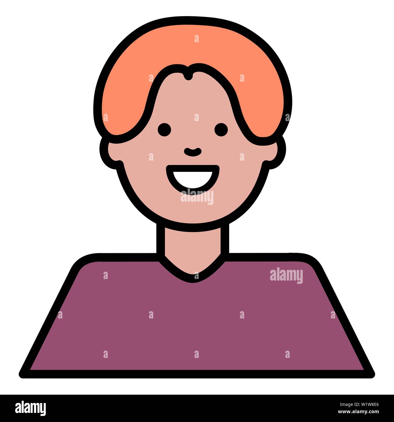 happy young man avatar character vector illustration design Stock ...